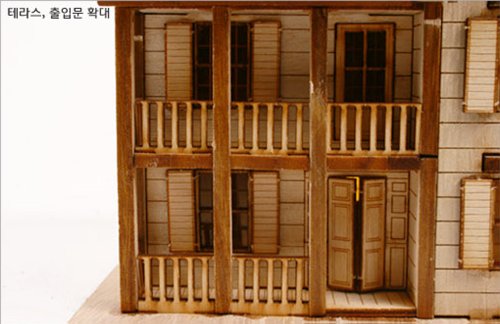 DESKTOP Wooden Model Kit Western House 1 by Young Modeler