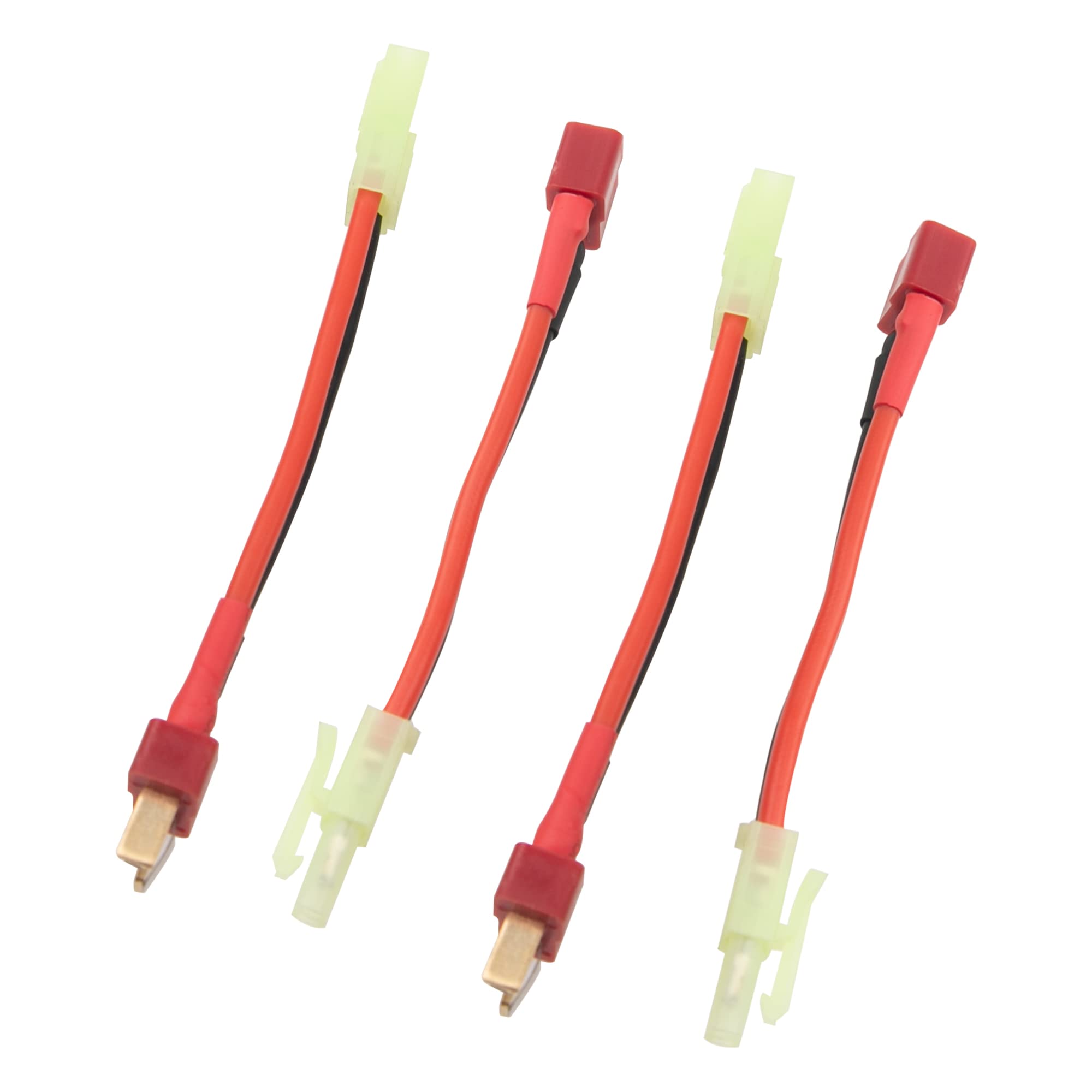 3Pairs ShareGoo Adapter Compatible with Mini Tamiya Style (Reversed) to T-Plug Deans Adapter with 8cm 16AWG Wire Cable for Airsoft Gun