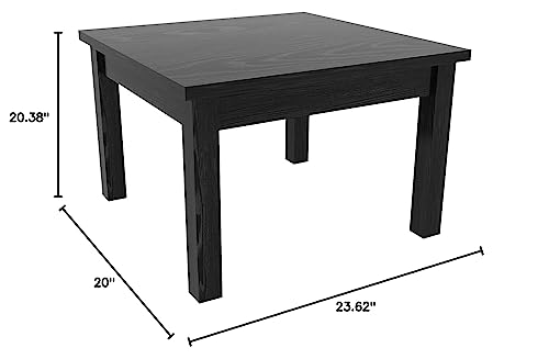 Alera VA7520BK Valencia Series Occasional Table, Rectangle,23-5/8w x 20d x 20-3/8h, Black