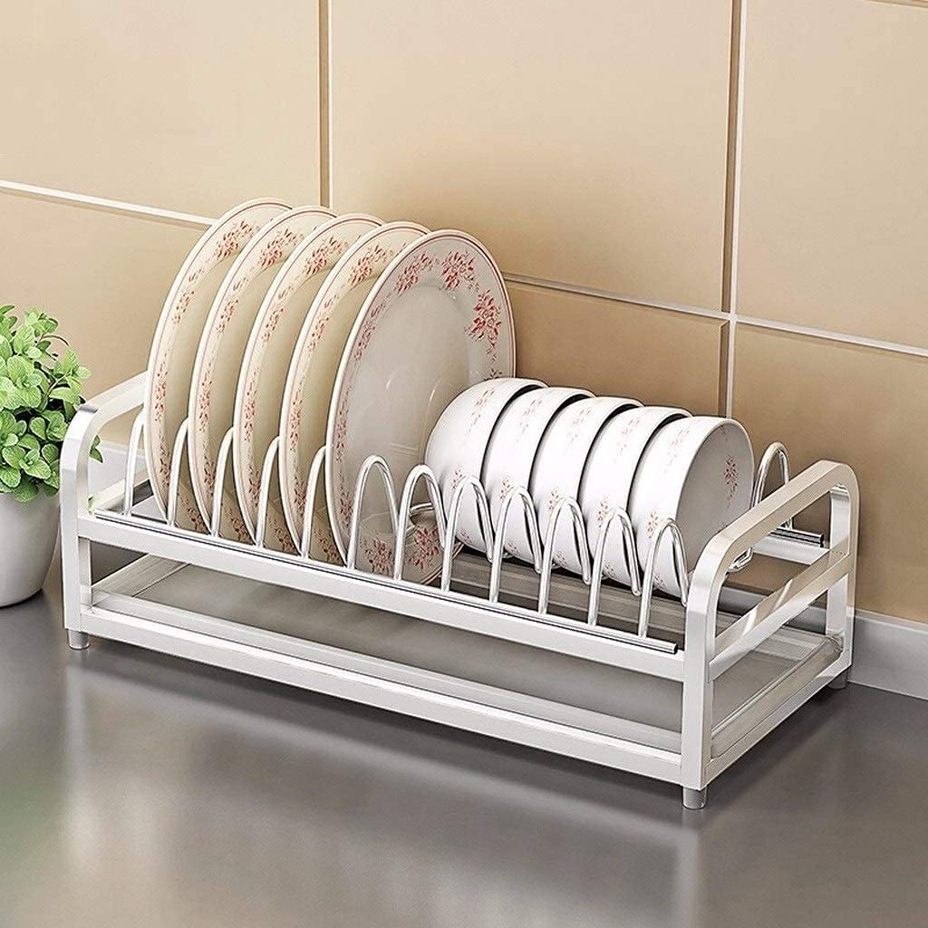 Plate Rack Draining Dish Rack Stainless Steel Single-layer Dish Rack Movable Kitchen Utensils Drain Dish Rack Drain Rack Dish Rack Pan Plate Holder