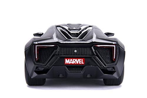 Jada Toys Marvel Black Panther & Lykan Hypersport Die-cast Car, 1:24 ScaleVehicle & 2.75 Collectible Figurine