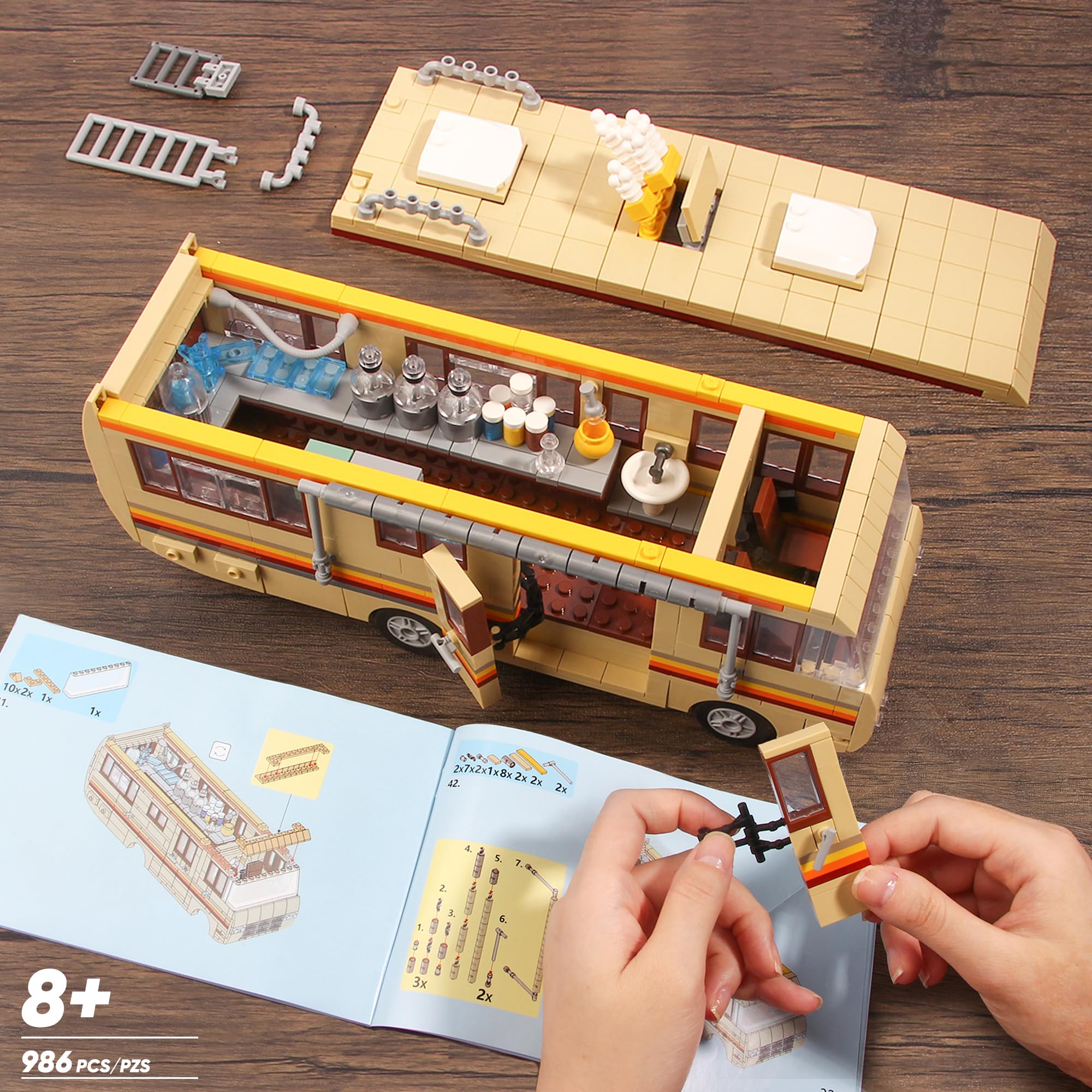 OrbBlaster Rvs for Break Bad Building Set, Upgraded Creative Rvs Building Bricks Merchandise, Camper Van Building Set Toy for Boys Age 8-12