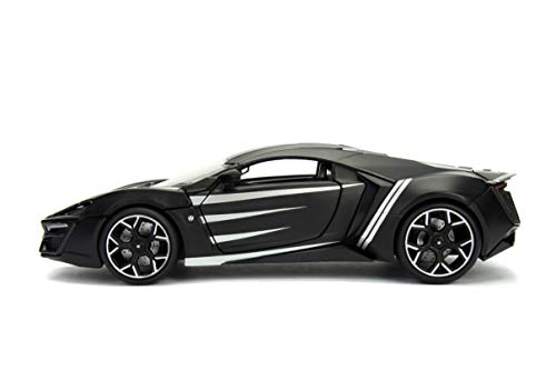 Jada Toys Marvel Black Panther & Lykan Hypersport Die-cast Car, 1:24 ScaleVehicle & 2.75 Collectible Figurine