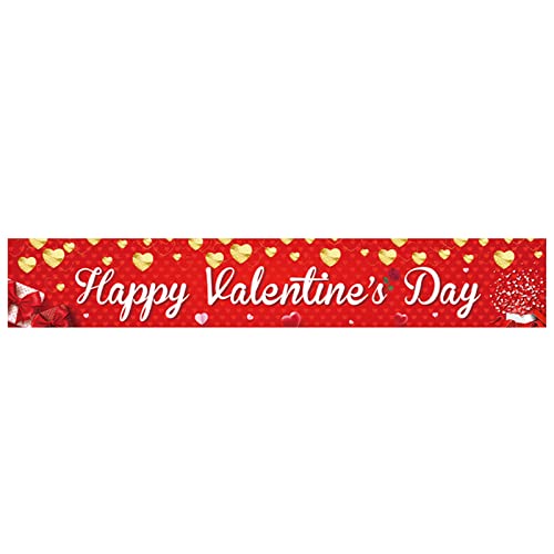 Valentine's Day Banner Yard Banner Valentine's Day Decorations for Outdoor Indoor Party Decoration Supplies Photography Equipment for Phones (A, One Size)