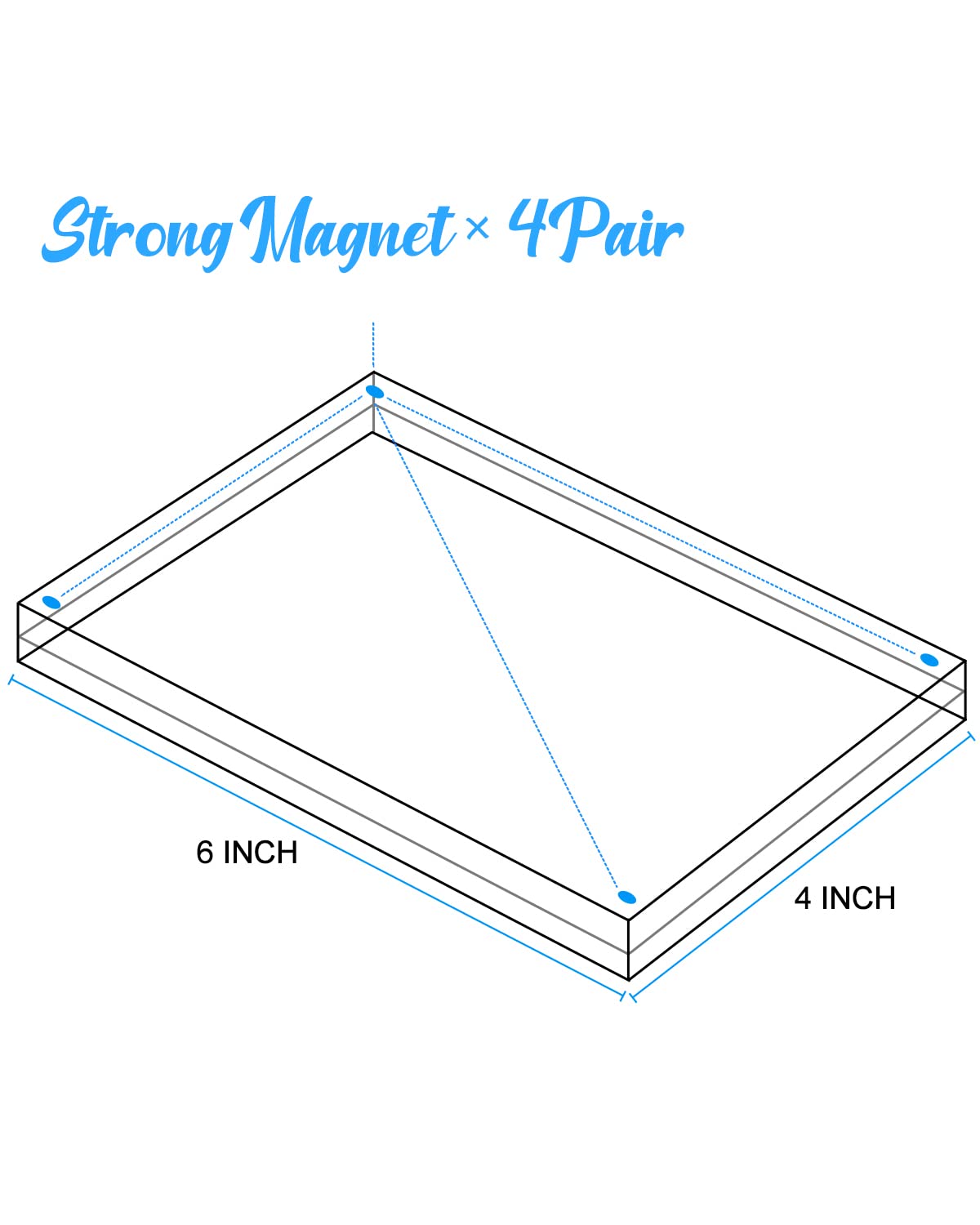 JUOIFIP 5 Pack Acrylic Picture Frame 4×6 Clear Double Sided Magnetic Photo Frame - Frameless Baby Friend Family Picture Desktop Display with Support Stand and Gift Boxes