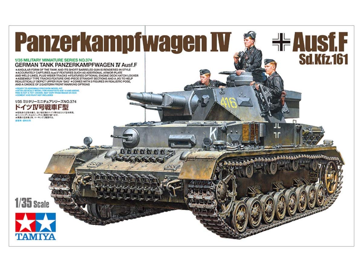 TAMIYA 35374-000 1:35 German Armoured Combat Truck IV Version F L24/75 mm, Model Kit, Plastic Construction Kit, Assembly Kit, Detailed Replica, Unpainted