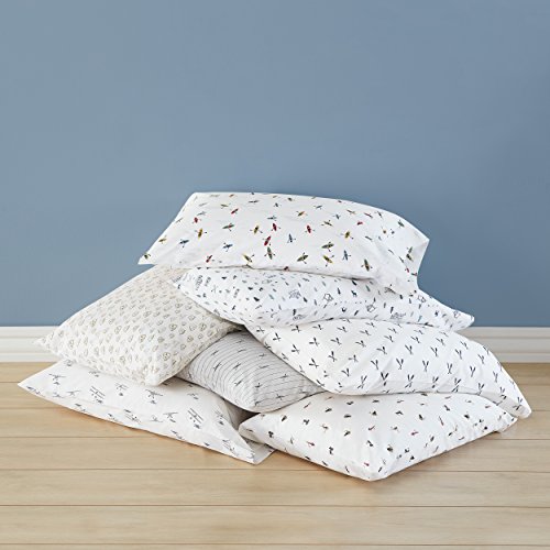 Eddie Bauer - Twin Sheets, Cotton Percale Bedding Set, Crisp & Cool Home Decor, Dorm Room Essentials (Downstream, Twin)
