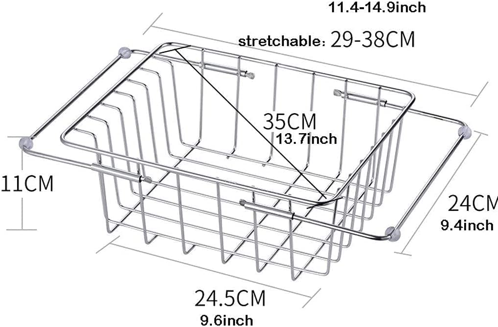 Plate Rack Draining Dish Rack Dish Drying Rack with Stainless Steel Utensil Holder Cutlery Rack, Over Sink or in Sink Dish Drainer Pan Plate Holder