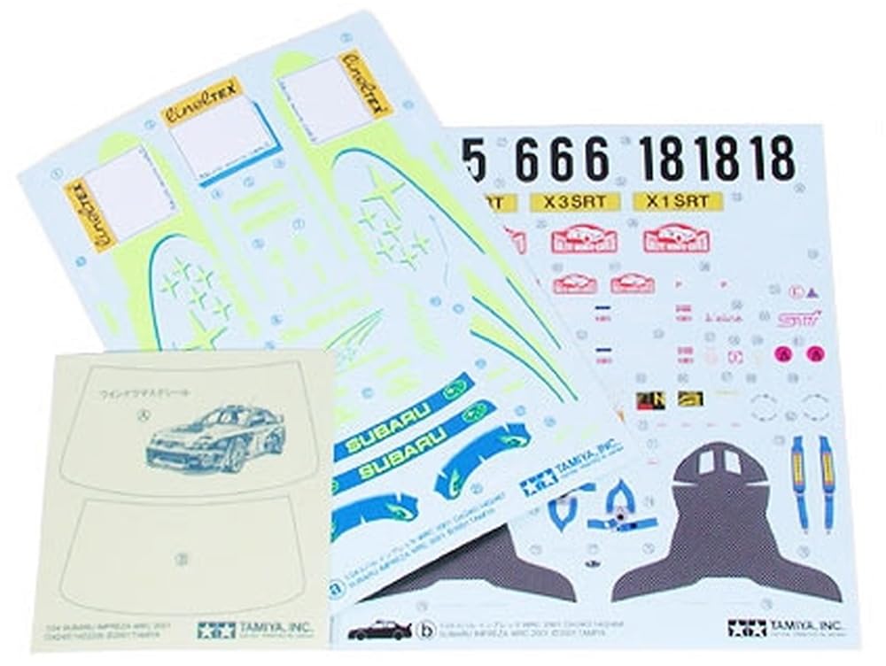 Tamiya Subaru Vehicle 300024240 Impreza WRC 2001 Car Model Kit 1:24, Multicoloured, 183.5 mm Length