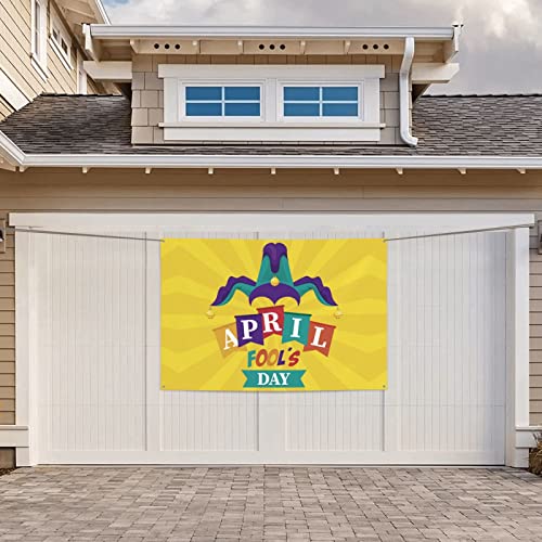 April Fools Day Banner Yard Outdoor Party Congratulations Welcome Home Banners Photography Background Decoration