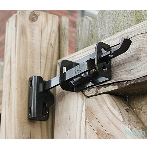 National Hardware N109-040 Swinging Gate & Door Thumb Latch, Heavy Duty, Coated with WeatherGuard Protection, Black