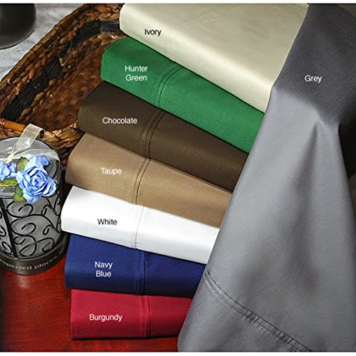 Ethereal Bedding 400-TC Sateen Super Soft 4-PC Luxury Sheet Set California Queen/XL Queen Solid Taupe Fit Upto 21'' Inches Deep Pocket 100% Egyptian Cotton