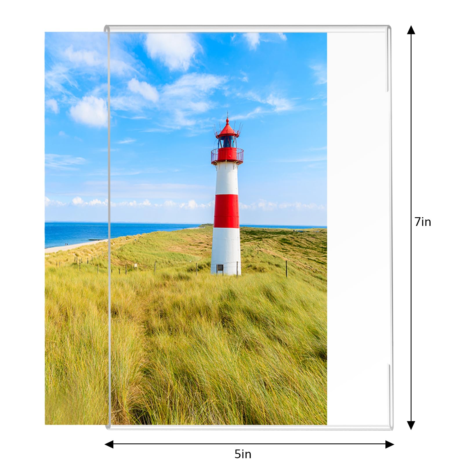 Ludery 5x7 Acrylic Picture Frame,Set of 6,Clear Photo Frame Display 5x7 Pictures, Wall Mounted Clear Photo Frame Display Pictures for Home, School, Office