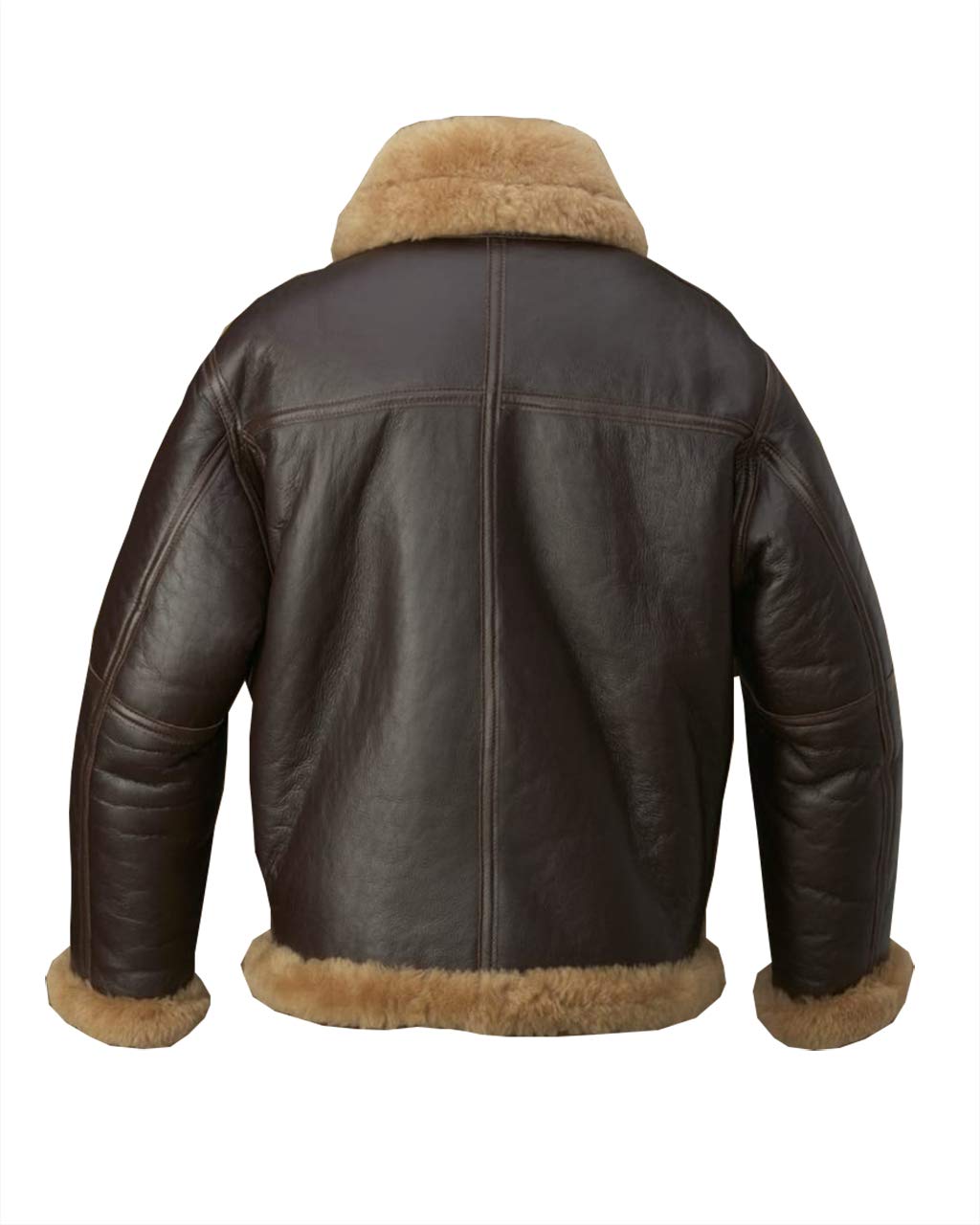 B3 Men Real Shearling Sheepskin flying WW2 Aviator RAF Bomber Jacket (XXXL)