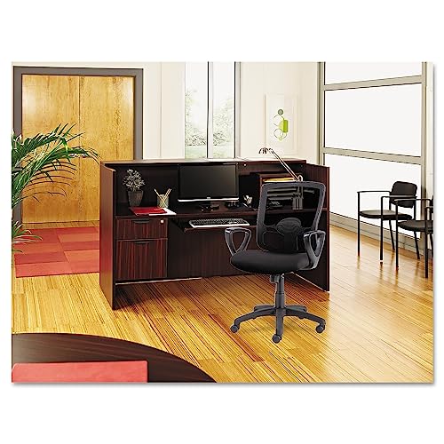 Alera ALEVA327236MY Valencia Series 71 in. x 35.5 in. x 29.5 in. - 42.5 in. Reception Desk with Counter - Mahogany