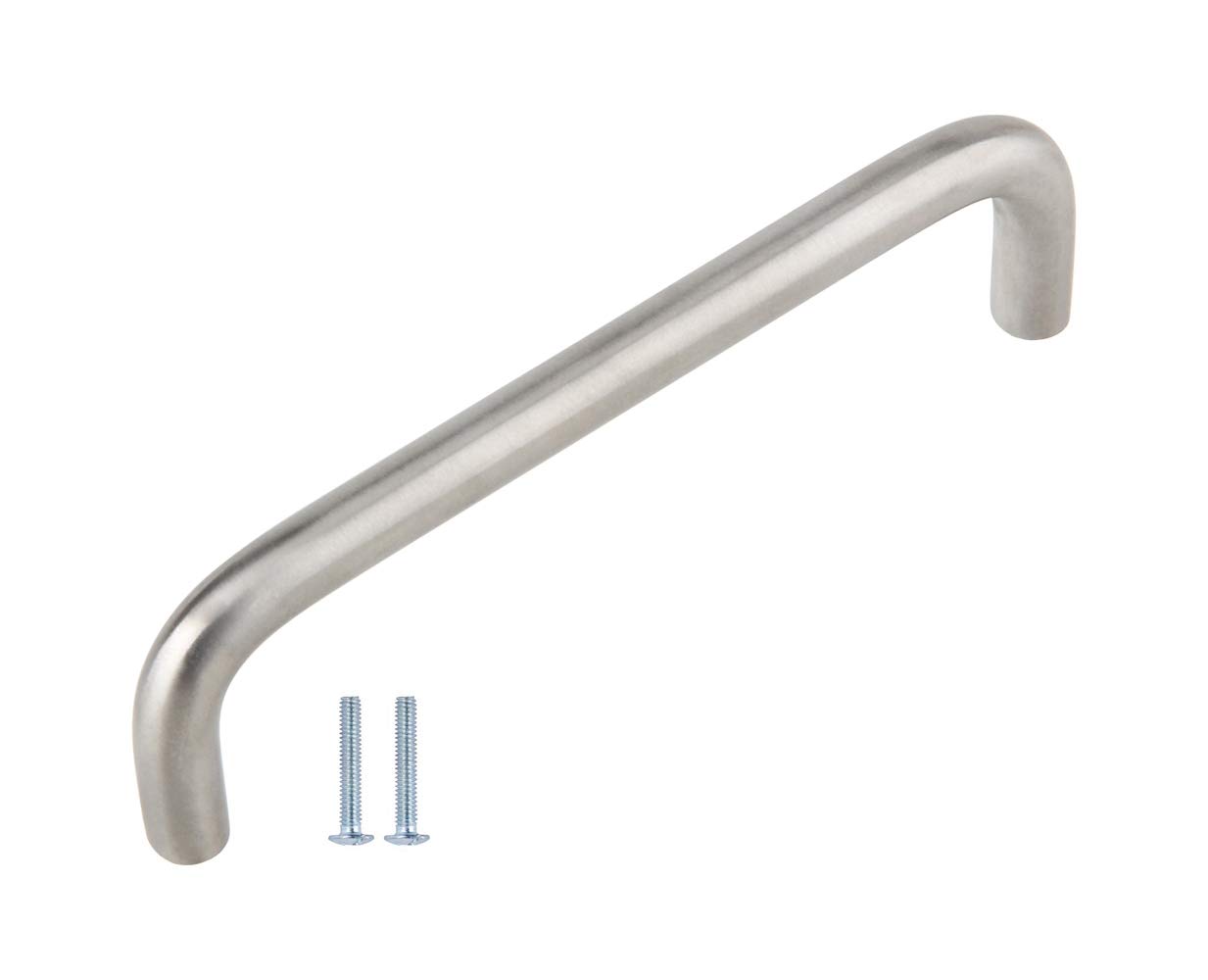 Silverline Satin Nickel Cabinet Hardware Drawer Handle Pull - 4'' Hole Centers, 25 Pack