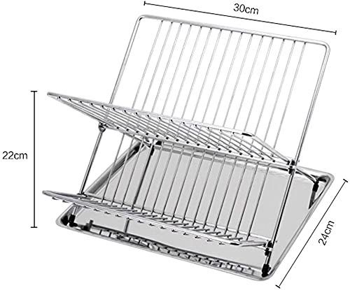 Plate Rack Draining Dish Rack Stainless Steel Dish Rack Kitchen Storage Rack Foldable Dish Drain Rack 30 Cm Pan Plate Holder
