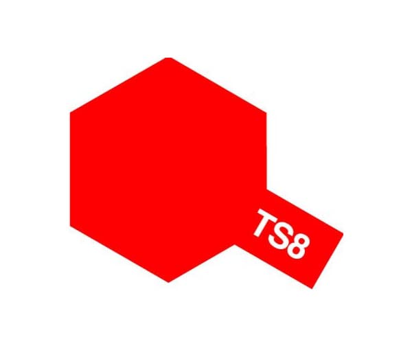 TAMIYA Spray Lacquer TS-8 Italian Red TAM85008 Lacquer Primers & Paints