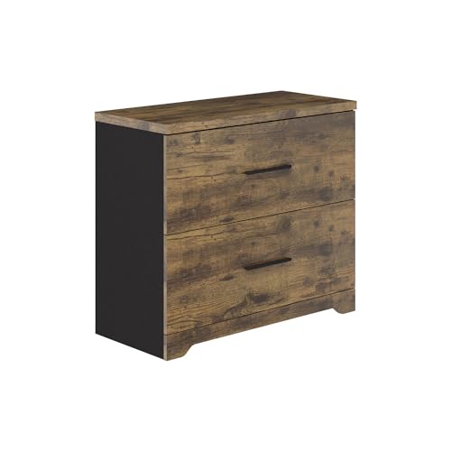 Panana 2-Drawer Wood Lateral File Cabinet, Filing Cabinets Anti-Tilt Mechanism for Home Office Storage Organization, Accommodates Letter/A4/Legal Size, New Heightened Drawer Design Home Office (Wood)