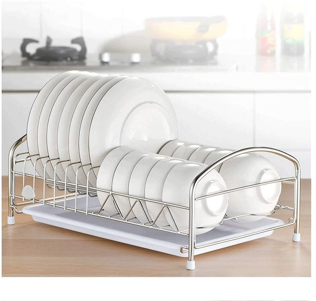 Plate Rack Draining Dish Rack Dish Rack 304 Stainless Steel Dish Rack Removable Cutlery Holders Dishware Dish Chopsticks Cutlery Pan Plate Holder