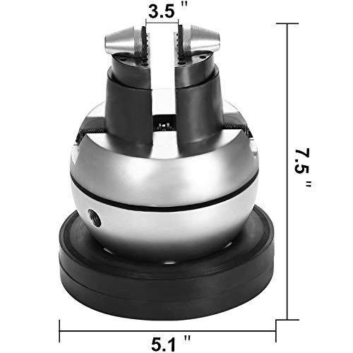 VEVOR Ball Vise 5" Engraving Setting Tool 360°Rotation Engraving Block Vise 34 PCS Attachment Jewelry Engraving Block Tools Standard Block(5inch)