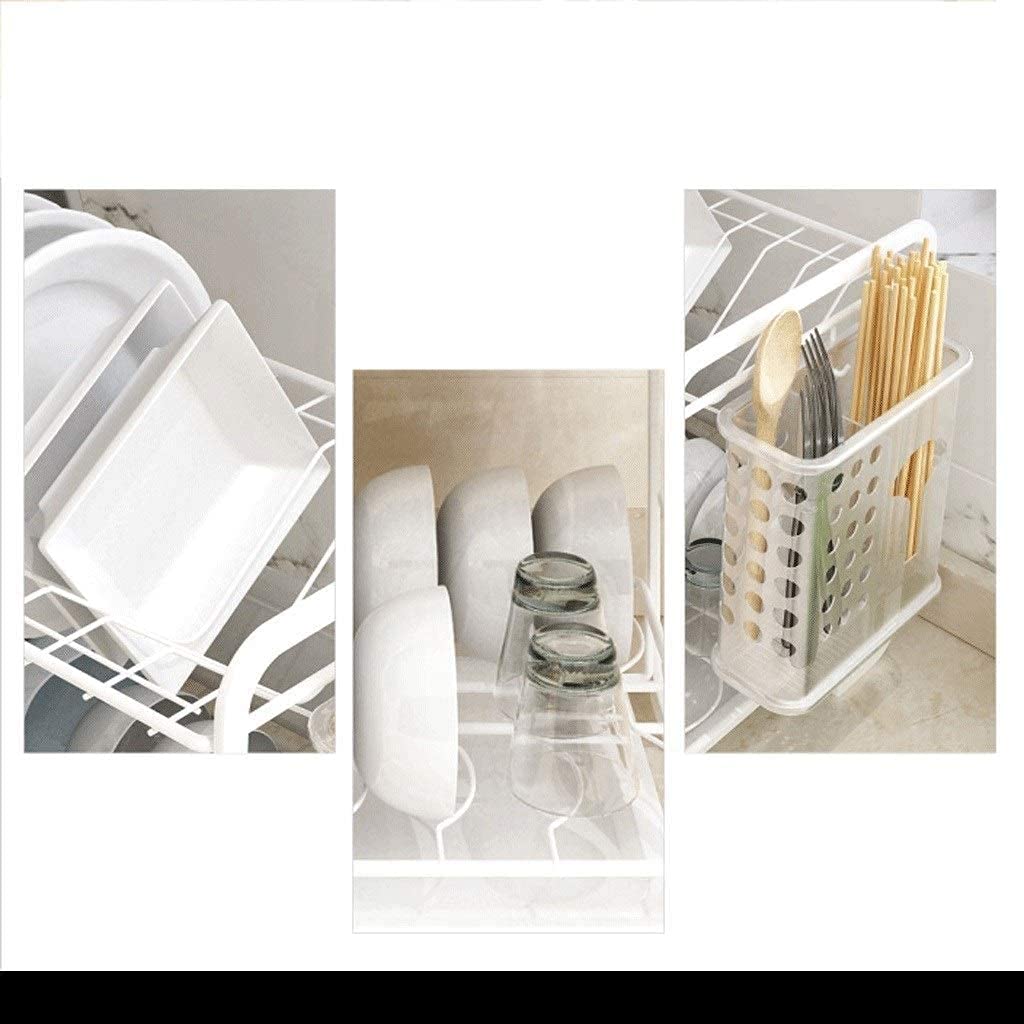 Plate Rack Draining Dish Rack Dish Drying Rack,2-Tier Dish Rack and Drain Board,Dish Drying Rack Storage Tray Cutlery Dish Drainer Room Pan Plate Holder