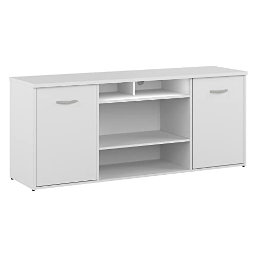 Bush Business Furniture Studio C Office Storage Cabinet with Doors and Shelves, 72W, White
