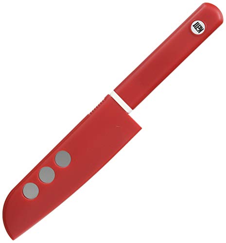 Fuji Cutlery Kent FK-403 Fruit Knife with Saya, Red, 3.9 inches (100 mm), Made in Japan, Stainless Steel Knife, Double-edged, Peeling Fruits, Cutting Fruit