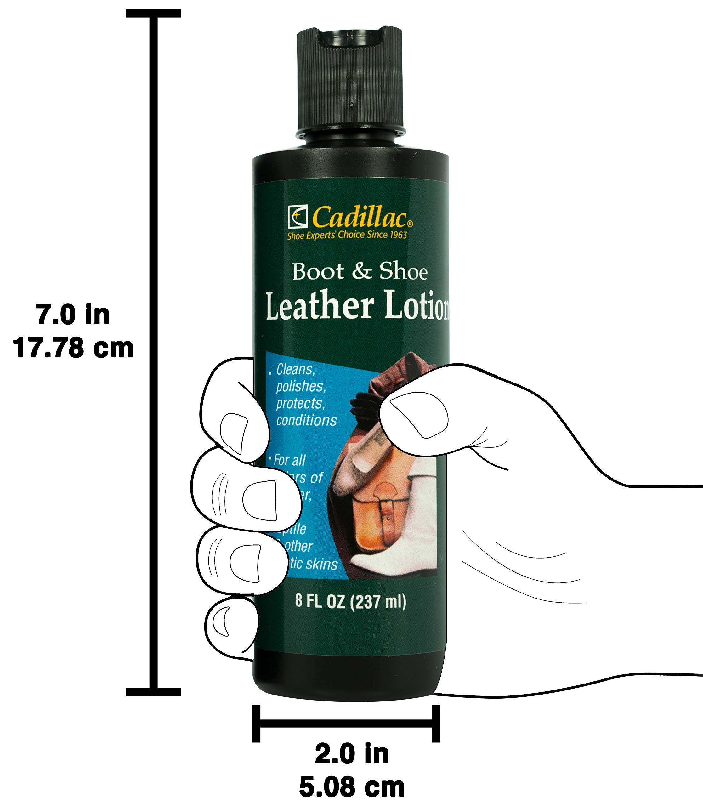 Cadillac Boot and Shoe Leather Lotion, 8 Fl Oz (Pack of 2)