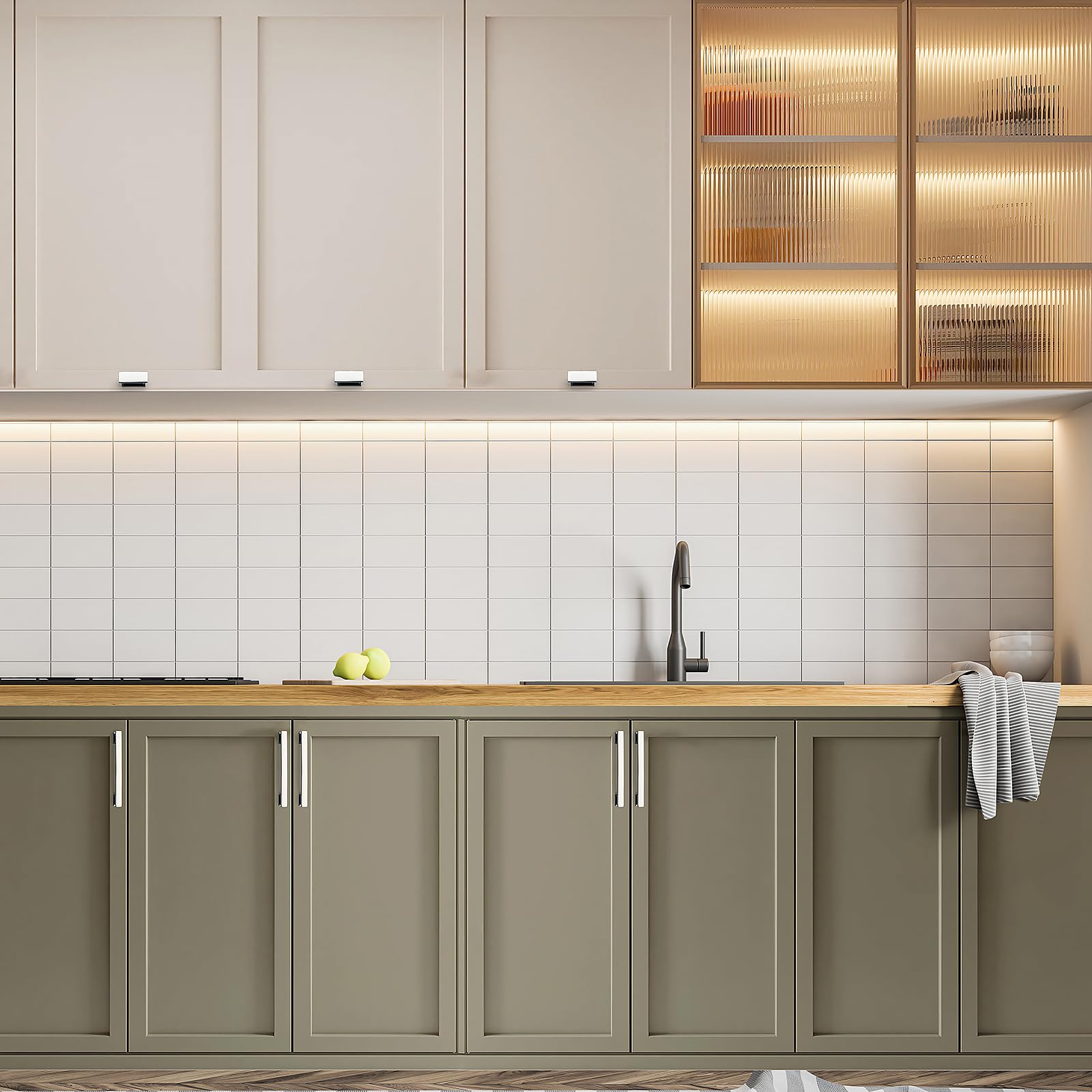 JOY DECOR 10 Pack Polished Chrome Cabinet Pulls Kitchen Handles for Cabinets 6 Inch Length with 5 Inch Hole Center Kitchen Cabinet Door Handles for Kitchen Cabinets and Dresser Drawers