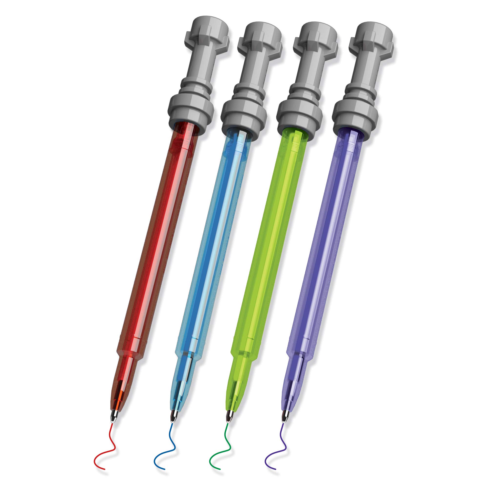 Lego Star Wars Lightsaber Gel Pen Set - 4 Pack Gel Pens (52875) - Set for Back to School, College, or Office