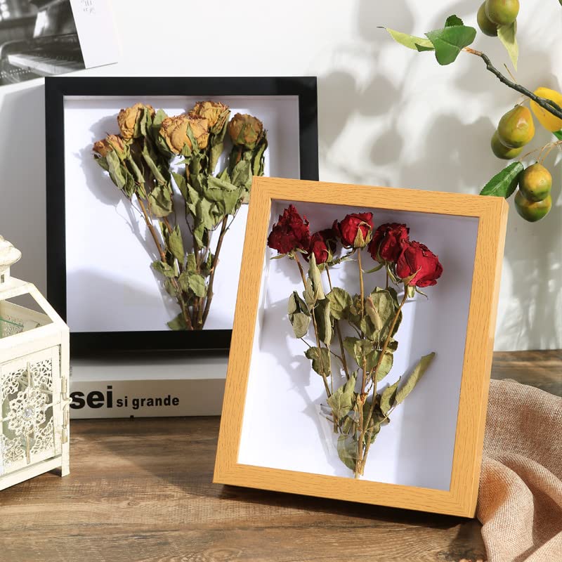 Shadow Box Picture Frame,Frame for Dried Flowers,1.2" Deep Hollow Display Frame,Graduation Cap Shadow Box for Wall and Tabletop Display Bouquet Mementos Medals Photos Memory Box (8.25X11.75)