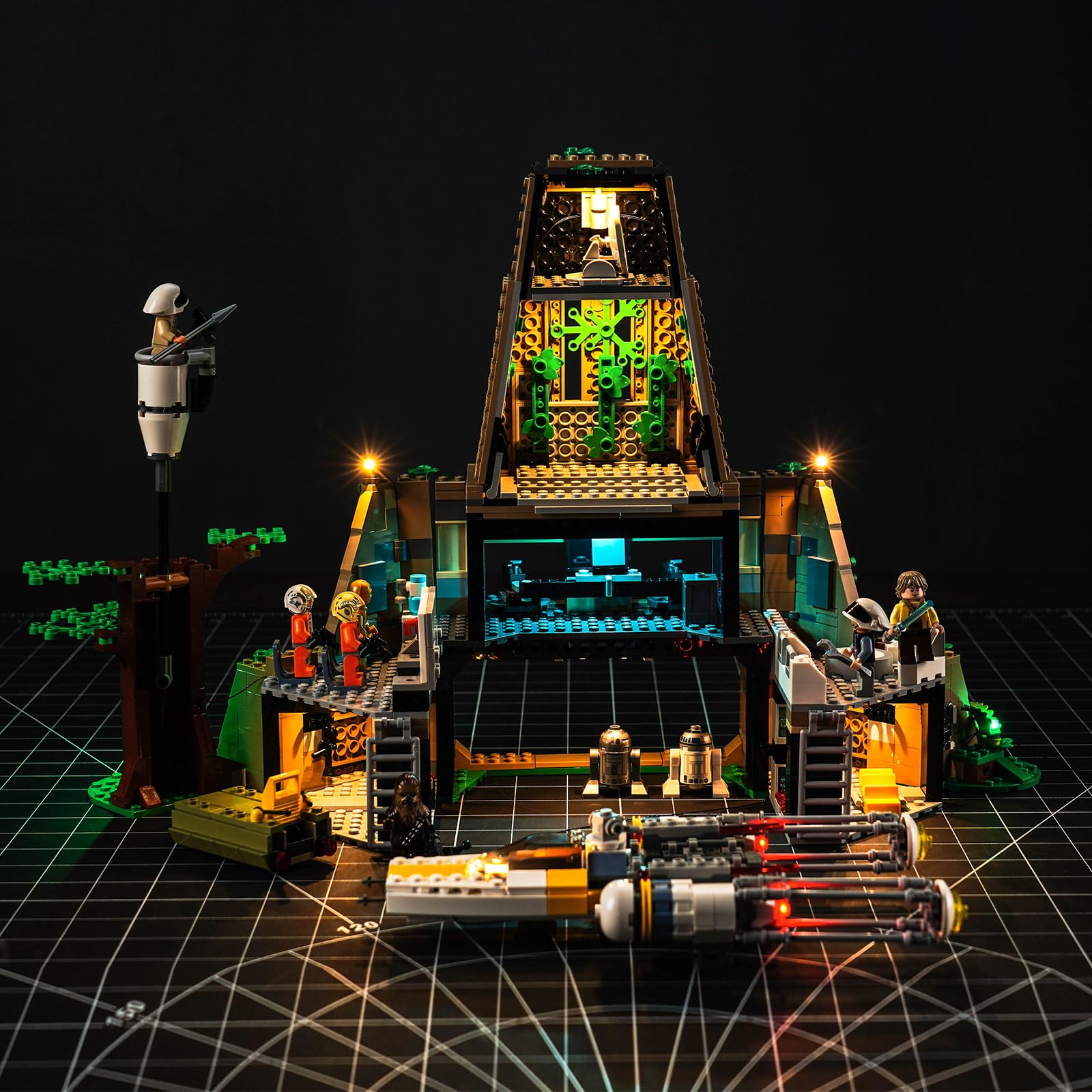 Hilighting Upgraded Led Light Kit for Lego A New Hope Yavin 4 Rebel Base Building Set, Remote Control Compatible with Lego 75365 Model for Adults, Fun Gift for Lovers (Model Not Included)