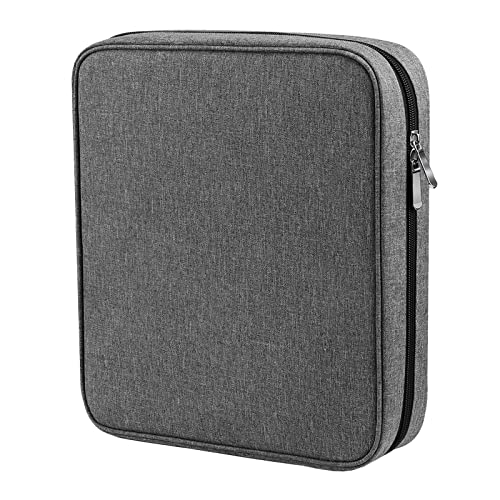 B Baosity Sewing Accessories Organizer with Clear Pockets, Sewing Supplies Organizer Storage Bag for Embroidery Hoop, Stitch Tools, Gray