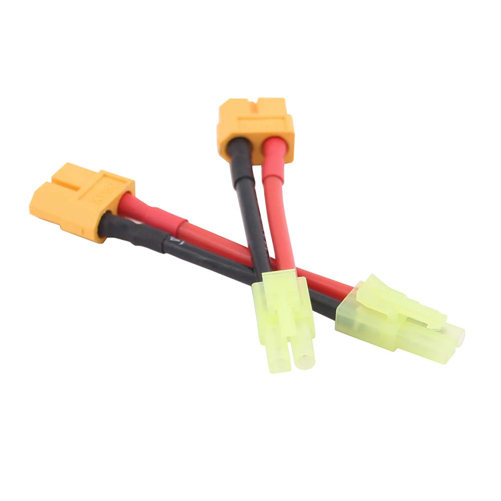 OliRC 4pcs XT-60 XT60 Female to plug for Mini Tamiya Male Connector Adapter for Airsoft/AR Drone(C79-4)