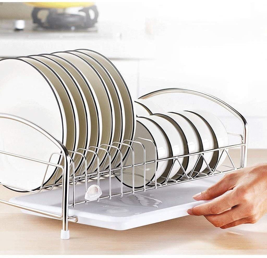 Plate Rack Draining Dish Rack Dish Rack 304 Stainless Steel Dish Rack Removable Cutlery Holders Dishware Dish Chopsticks Cutlery Pan Plate Holder