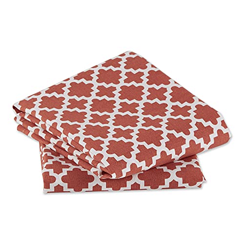 DII Lattice Basics Collection Kitchen Essentials, Dishtowel Set, Vintage Red, 2, Piece