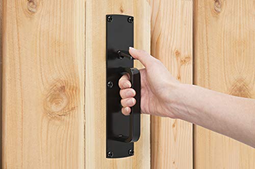 National Hardware N109-050 Gate Thumb Latch, Coated with WeatherGuard Protection, Black Plated Steel