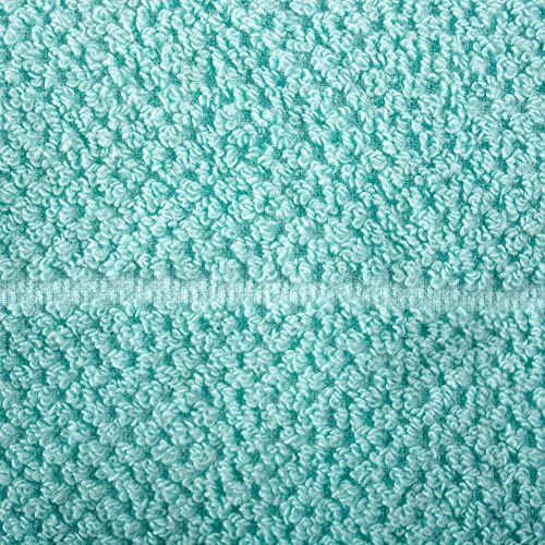 DII Basic Chef Collection, Assorted Terry Kitchen Towel Set, Dishtowel Set, Aqua, 4 Piece