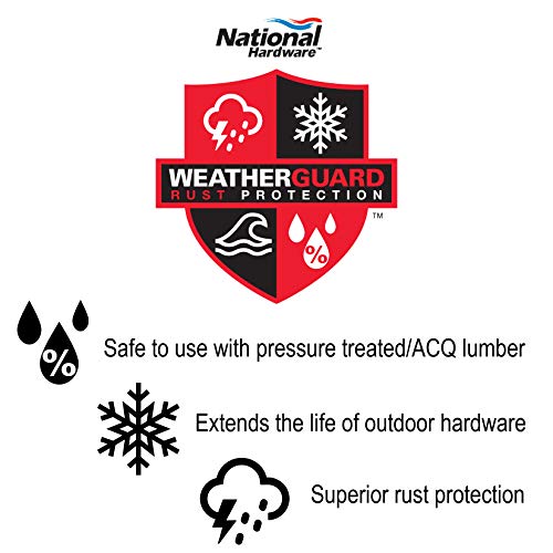 National Hardware N109-050 Gate Thumb Latch, Coated with WeatherGuard Protection, Black Plated Steel