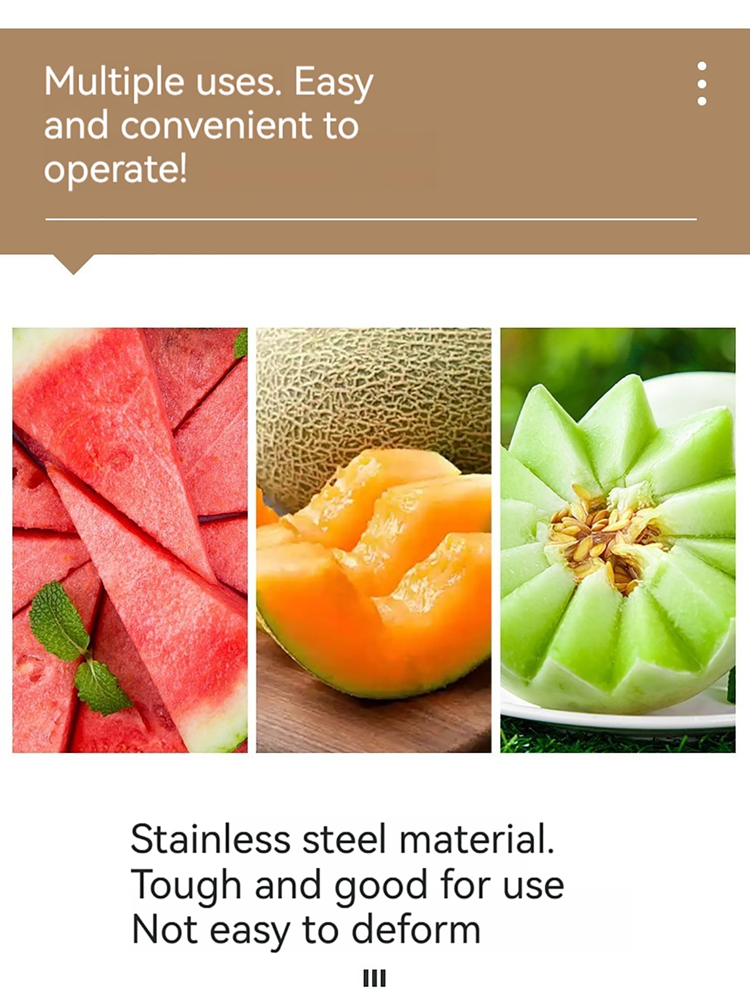 ZEHRAI Watermelon Slicer Cutter, Watermelon Fork Slicer, Summer Watermelon Cutting Artifact, Stainless Steel Fruit Forks Slicer Knife for Family Parties Camping