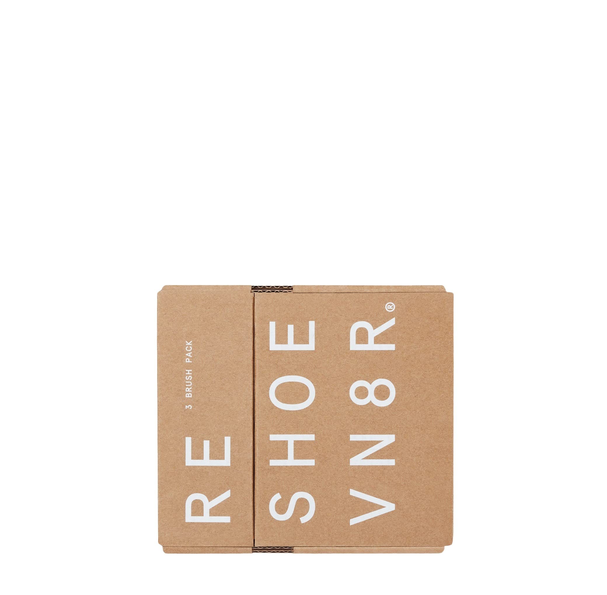 Reshoevn8r Shoe Cleaning Brush Set, 3 Brush Pack - Soft Bristle, Medium -All Purpose, & Hard Bristle Brush - Premium Sneaker Brushes in Three Different Firmness Levels for Top-to-Bottom Clean
