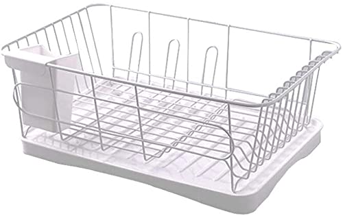 Plate Rack Draining Dish Rack Dish Drying Rack Dish Rack Drainer Sink Side Dish Rack With Removable Utensil Holder for Kitchen Countertop Pan Plate Holder