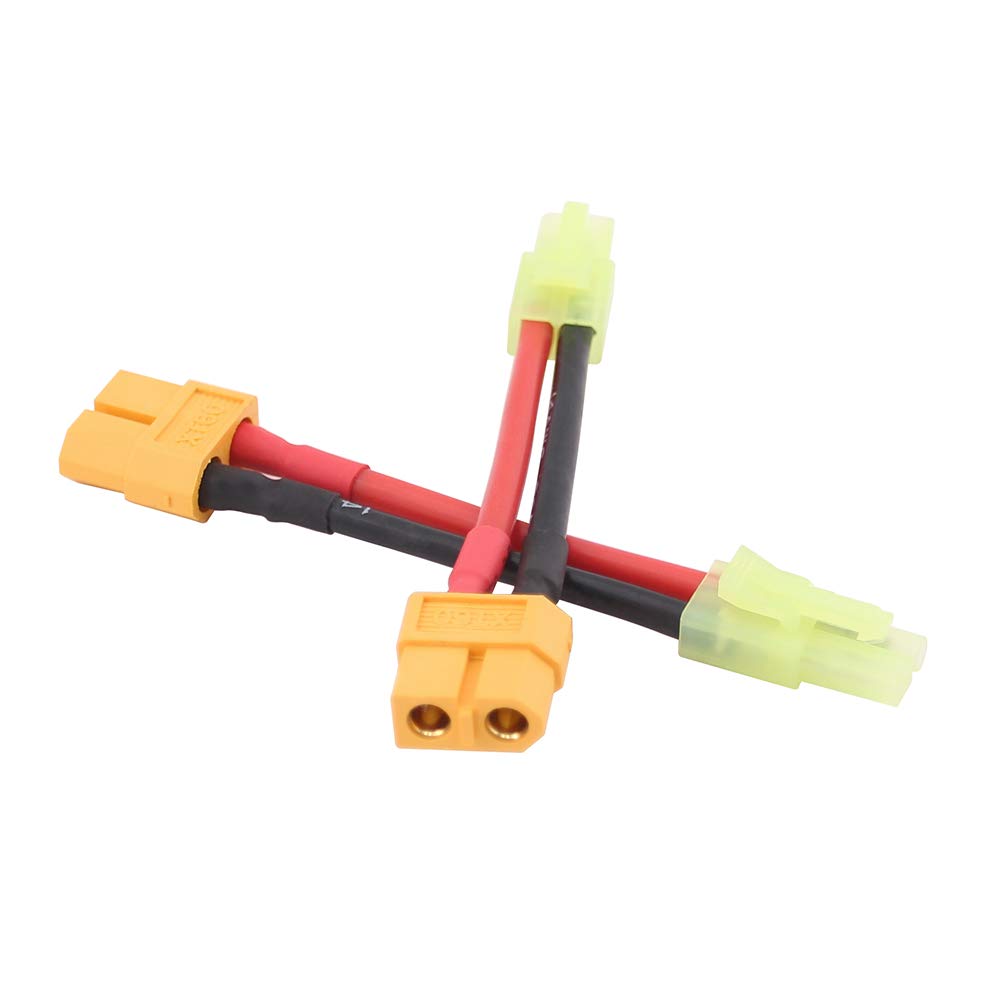OliRC 4pcs XT-60 XT60 Female to plug for Mini Tamiya Male Connector Adapter for Airsoft/AR Drone(C79-4)