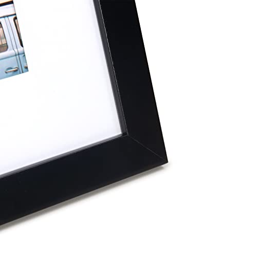 Scholartree Black 8x8 Picture Frames Set of 6, Display 8x8 without Mat or 4x4 with Mat,Wall Gallery Photo Frames