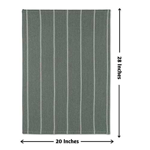 Folkulture 100% Cotton Kitchen Towels with Hanging Loop, Waffle Weave St Patricks Day Kitchen Towels and Dishcloths Sets, Hand Towels for Kitchen, 20 x 28 inches, Set of 4, (Khaki Green)