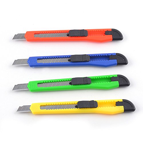 eZthingsĀ® 10 Heavy Duty Box Cutters Openers Utility Knives with Snap Off Blades (Variety Knife Set)