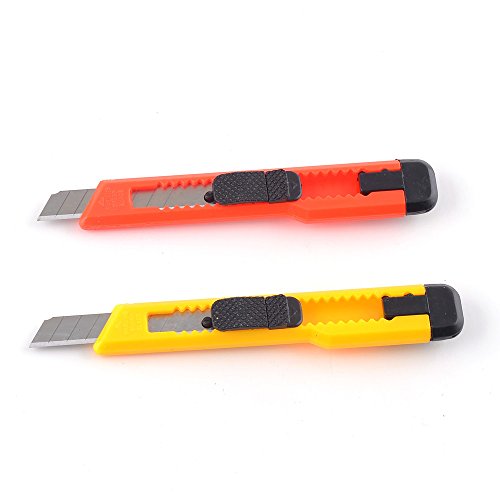 eZthingsĀ® 10 Heavy Duty Box Cutters Openers Utility Knives with Snap Off Blades (Variety Knife Set)