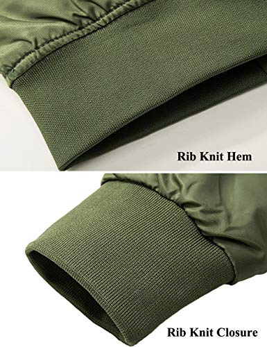 EKLENTSON Mens Jackets Fall Winter Bomber Jacket Men Casual Cotton Lined Pilot Military Jacket Men