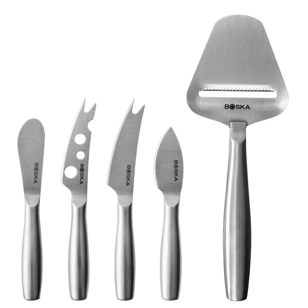 Boska Cheese Slicer & Knives - Lovers Set Copenhagen - Multi-Functional for Cheeses, Citrus & Hard Vegetables - Dishwasher Safe